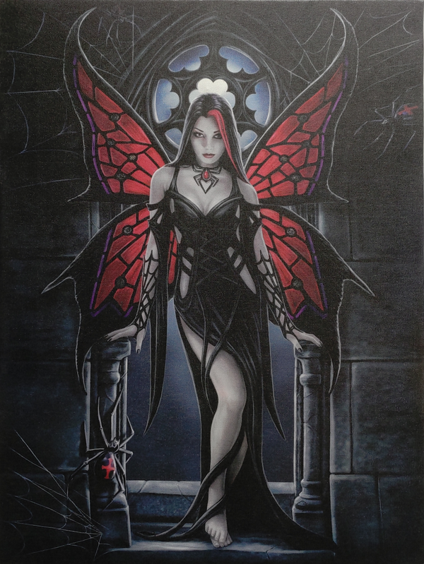 ANNA STOKES GOTHIC SEXY ARACNAFARIA DARK ANGEL CANVAS PRINT – MyCollectible