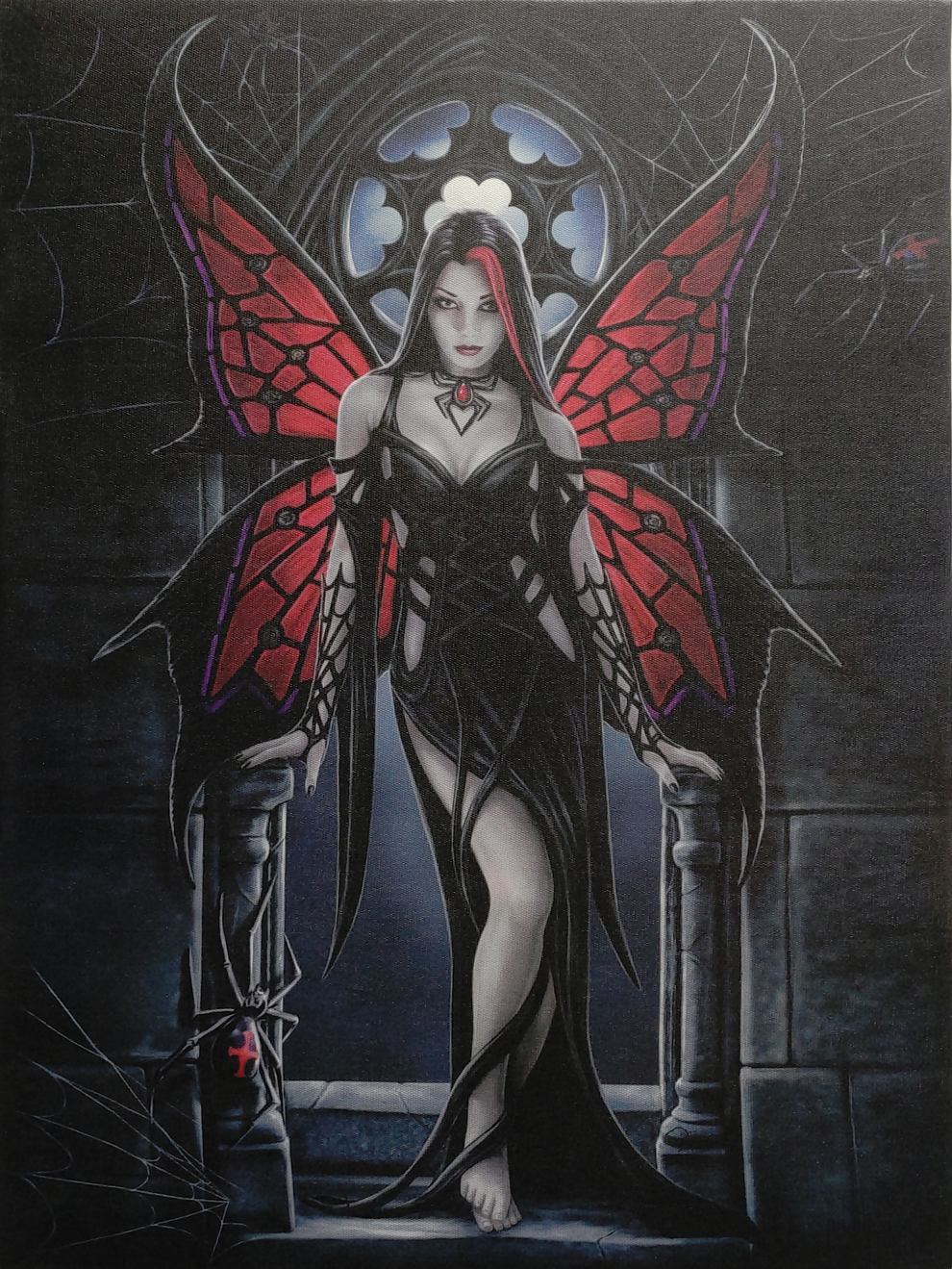 ANNA STOKES GOTHIC SEXY ARACNAFARIA DARK ANGEL CANVAS PRINT – MyCollectible