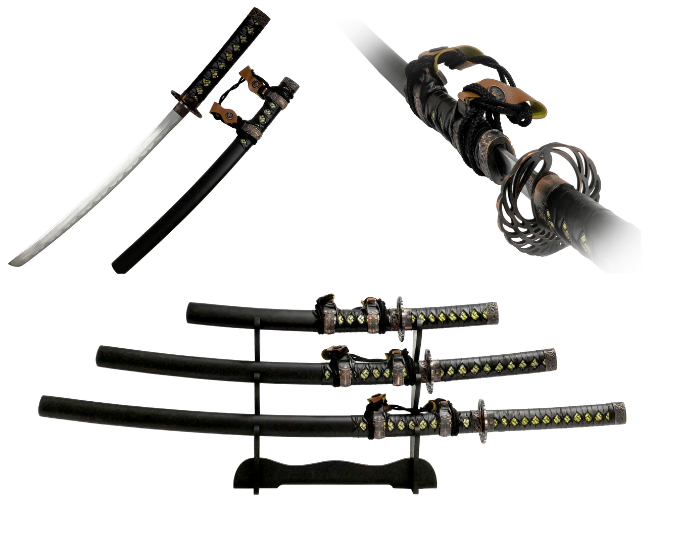 ANGEL OF DEATH JAPANESE SAMURAI TRIPLE SWORD SET – MyCollectible
